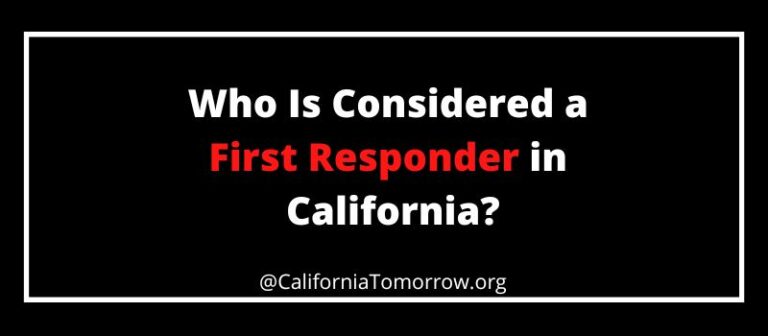 Who Is Considered a First Responder in California?